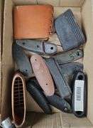 9 flats of assorted small Gun Parts & Sporting Goods - Kramer Auction LLC