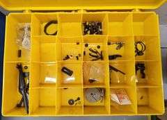 6 Parts Bins of Small Gun Parts & Sights - Kramer Auction LLC
