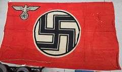 pair of large WWII Nazi Flags - Kramer Auction LLC
