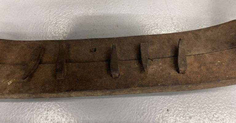 large Hand Forged Bear Trap w/Riveted Teeth - Kramer Auction LLC