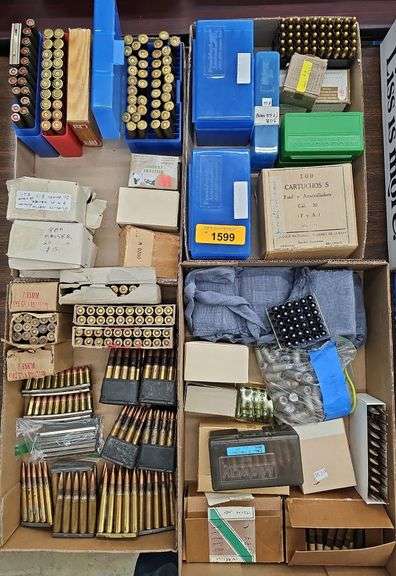 4 flats of assorted Military, Ammo & Training Rounds - Kramer Auction LLC
