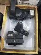 Box of Optical Sights & AMT Night Vision Monocular - Kramer Auction LLC