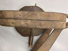 large Hand Forged Bear Trap w/Riveted Teeth - Kramer Auction LLC