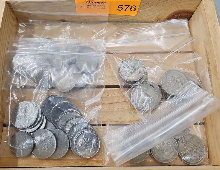 Lot of assorted Foreign Coins - Kramer Auction LLC