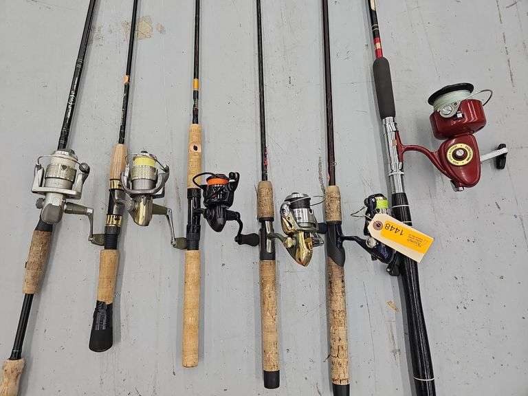 Lot of 6 Open Face Rod & Reels - Kramer Auction LLC