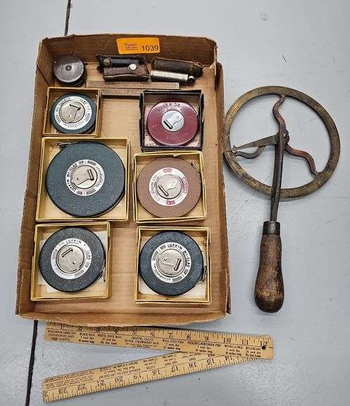 Lot of Vintage Tape Measures & other Measuring Devices - Kramer Auction LLC
