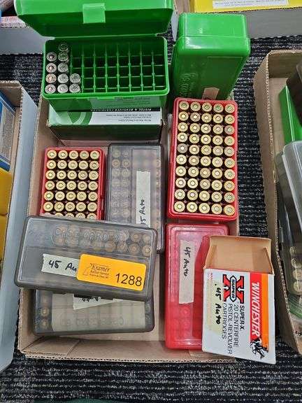 Lot of 45 ACP Factory Shells & Reloads - Kramer Auction LLC