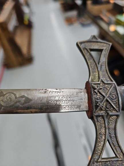 pair of French Bayonets & an Engraved Decorative Sword - Kramer Auction LLC