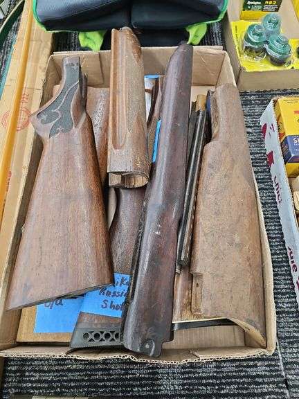 2 Boxes of Gun Stocks & assorted Sporting Goods - Kramer Auction LLC