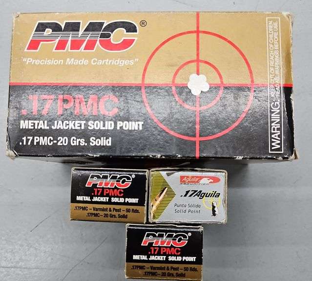 650 ct of .17 PMC Ammo - Kramer Auction LLC