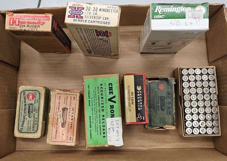 lot of assorted Pistol Ammo & some Rifle Cartridges - Kramer Auction LLC