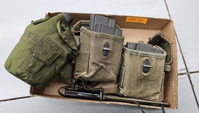 US M14 Belt Rig w/ 4 Mil-spec Magazines - Kramer Auction LLC