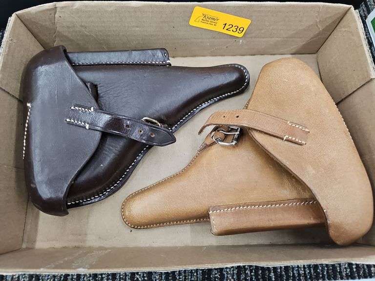 Pair of Reproduction Luger Holsters - Kramer Auction LLC