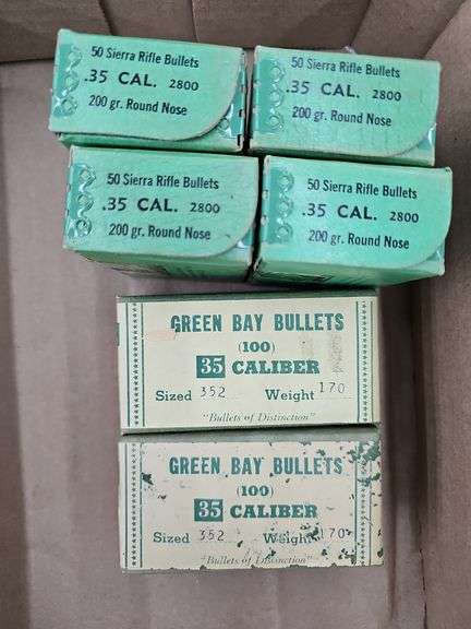 Box of assorted 35 cal. Reloading Bullets - Kramer Auction LLC