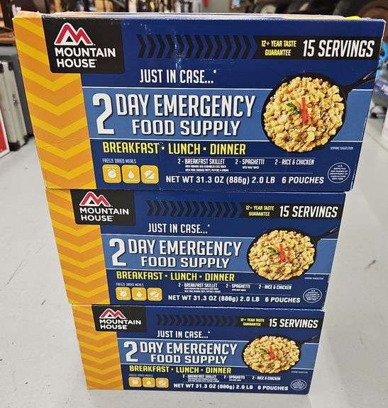 3 boxes Emergency Food Supply - Kramer Auction LLC