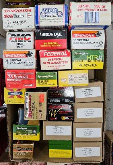 1,060 ct of assorted 38 spl Ammo - Kramer Auction LLC