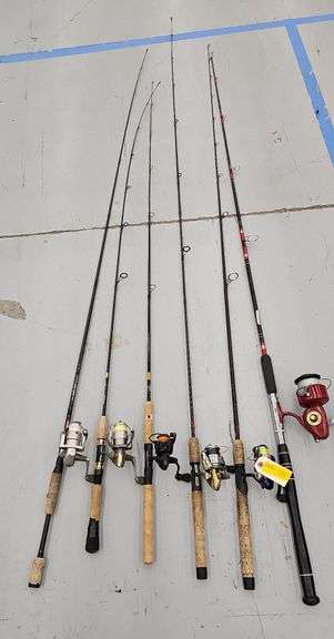Lot of 6 Open Face Rod & Reels - Kramer Auction LLC