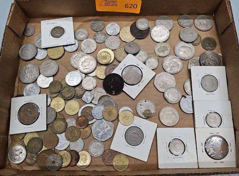 Lot of assorted Foreign Coins - Kramer Auction LLC