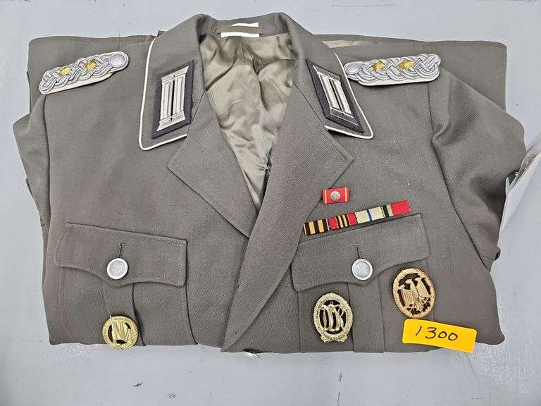 Lot Of 2 East German Military Uniforms Kramer Auction Llc