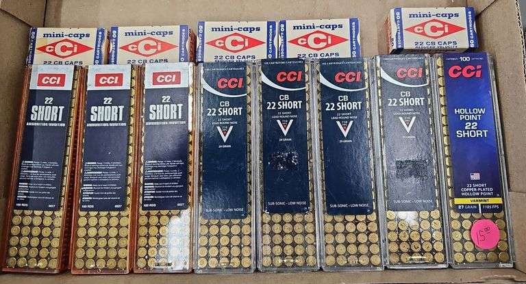 approx. 2,475 rds of assorted CCI 22 cal. Ammo - Kramer Auction LLC