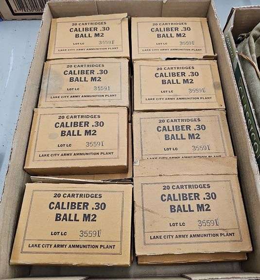 320 rds of Military 30 cal. Ball Ammo - Kramer Auction LLC
