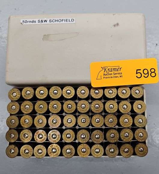 50 ct New Production 45 S&W Schofield Ammo - Kramer Auction LLC