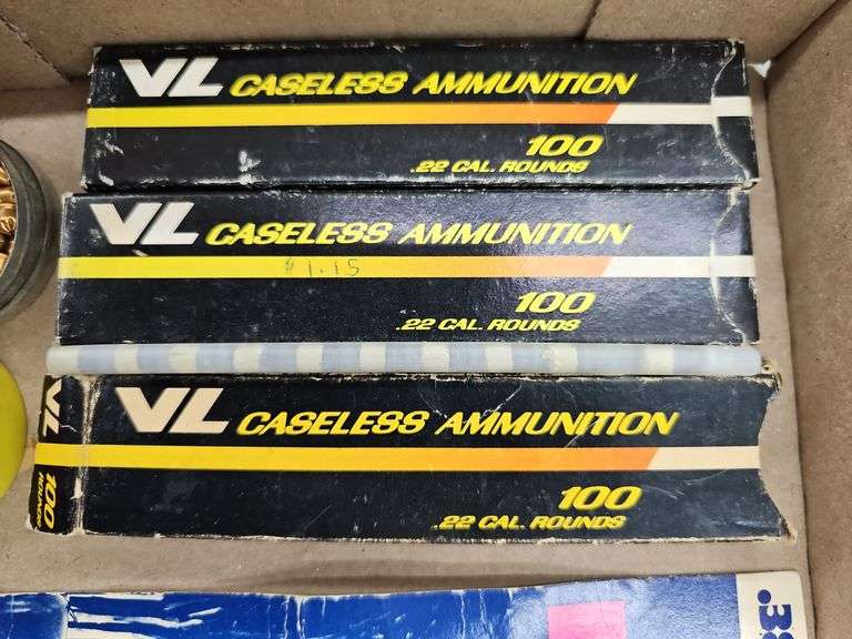 280 rds of rare VL Caseless 22 cal. & assorted Exotic 9mm Ammo - Kramer ...