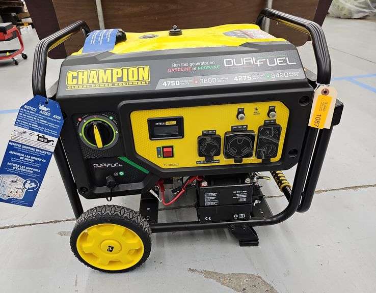 New Champion Dual Fuel 224CC Portable Generator - Kramer Auction LLC