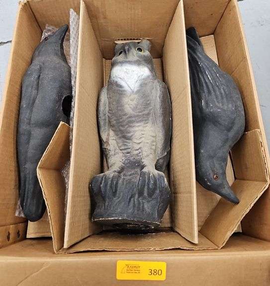 Victor Crow & Owl Decoy Set - Kramer Auction LLC