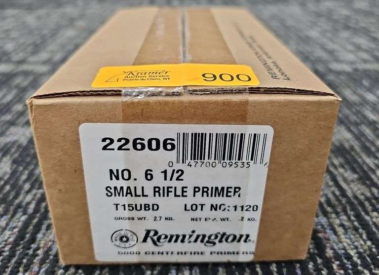 5,000 ct Remington #6 1/2 Small Rifle primers - Kramer Auction LLC