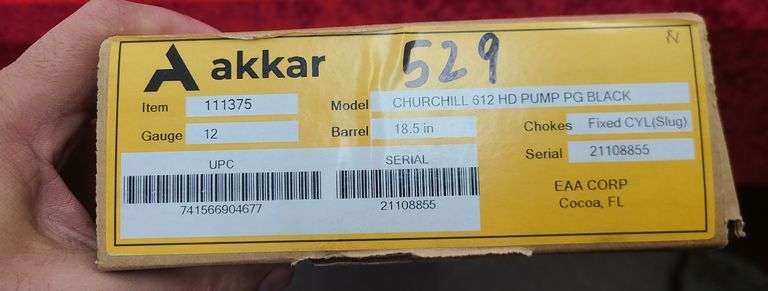 NIB Churchill AKKAR Model 612 Home Defense 12 ga. Shotgun - Kramer ...