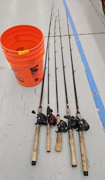 Lot of Bait Caster Rod & Reels - Kramer Auction LLC