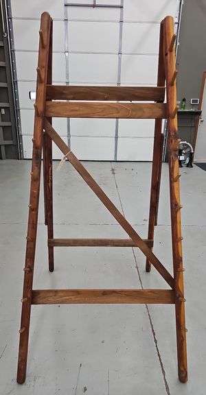Folding Musket or Long Gun Display Rack - Kramer Auction LLC