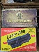 flat of assorted Scopes, Red Dots & Laser Dot Systems - Kramer Auction LLC