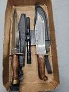pair of Large Hunting Knives one w/Scope & other w/Laser - Kramer ...