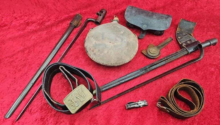Lot of early US Indian War era items - Kramer Auction LLC