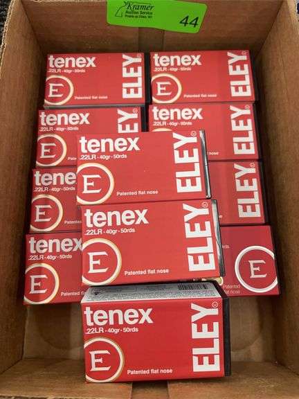 550 rds Eley Tenex 22LR Ammo - Kramer Auction LLC