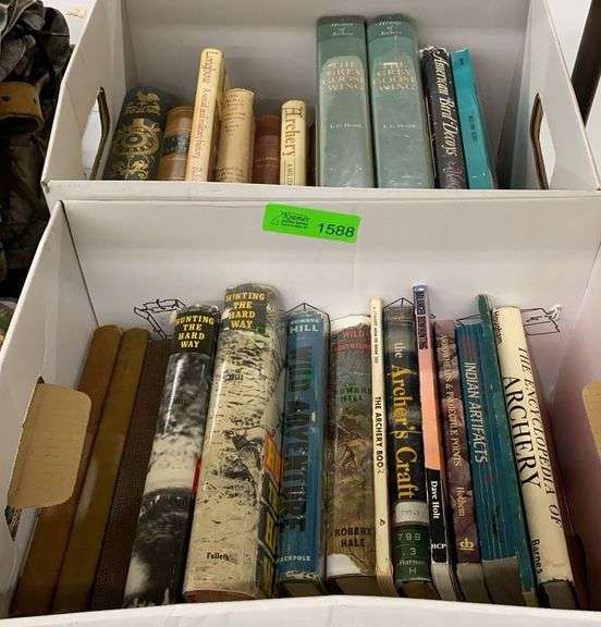 2 boxes of early Archery & Sporting Books - Kramer Auction LLC