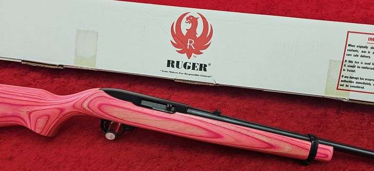 Ruger Model 10/22 22 cal. Rifle w/Pink Laminate Stock - Kramer Auction LLC