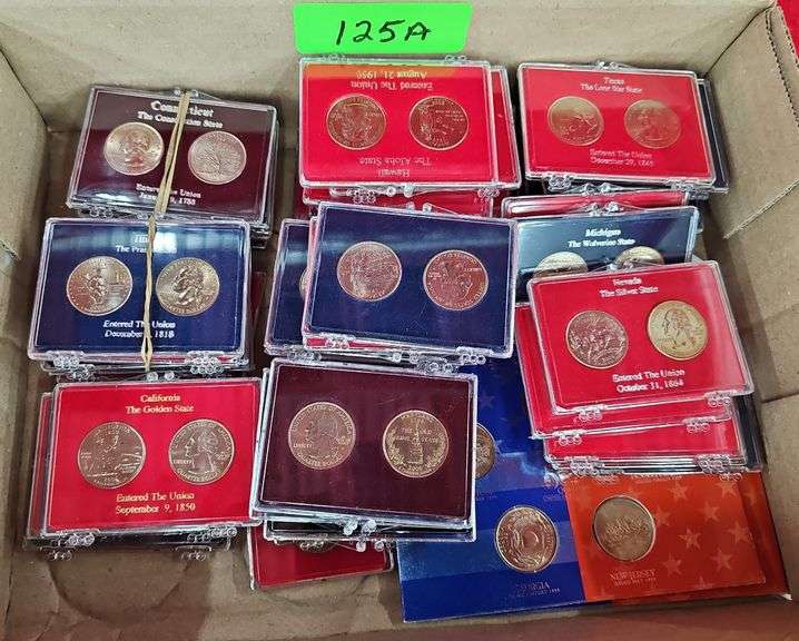 Large grouping of State Quarter Displays - Kramer Auction LLC