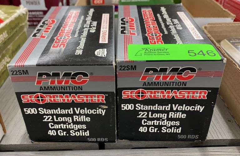 1,000 ct PMC ScoreMaster 22LR Ammo - Kramer Auction LLC