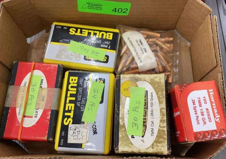 320+ ct 7MM Reloading Bullets - Kramer Auction LLC