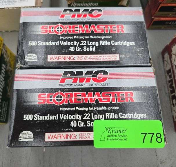 1,000 rds PMC ScoreMaster 22LR Ammo - Kramer Auction LLC