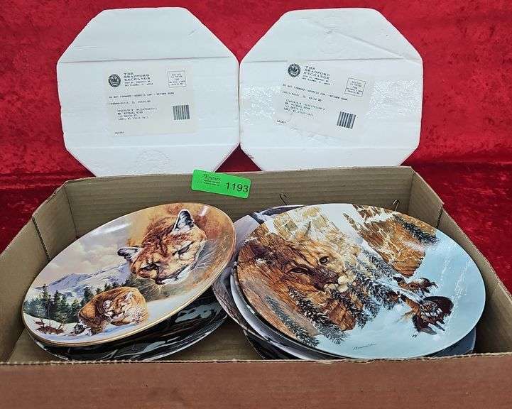 Lot of 7 Decorative Wildlife Collector Plates - Kramer Auction LLC