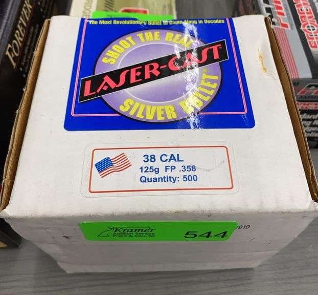 500 ct Laser-Cast 38 cal. Bullet Heads - Kramer Auction LLC
