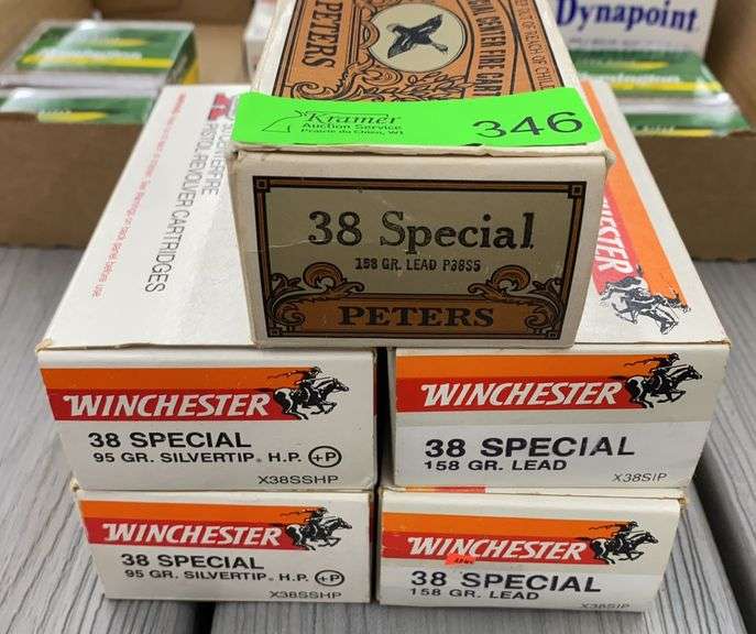 250 rds Peters & Winchester 38 Spl Ammo - Kramer Auction LLC