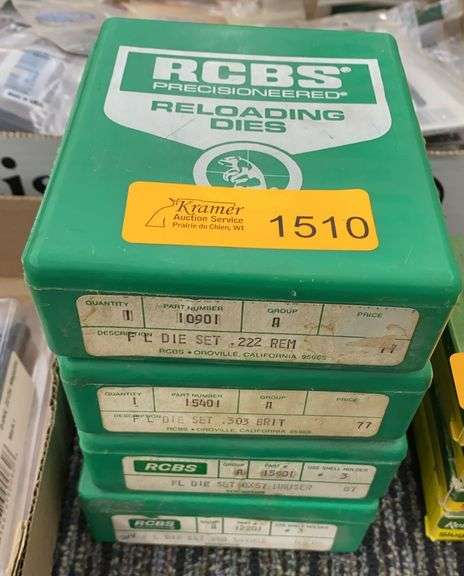 Lot of 4 RCBS Reloading Dies - Kramer Auction LLC