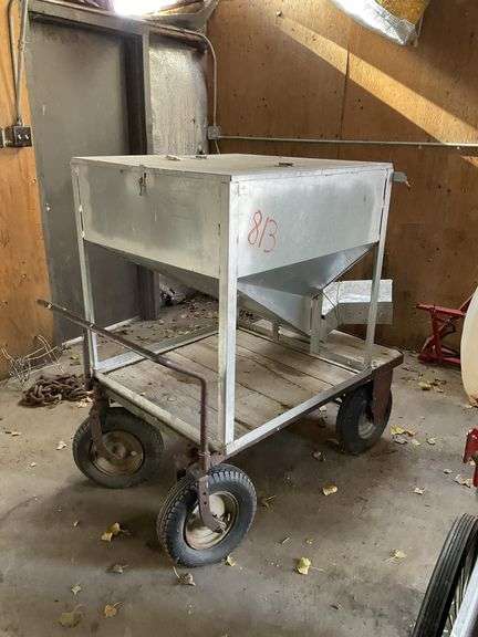 Gavity Hopper on Four Wheel Cart - Kraupie's Real Estate & Auctioneers