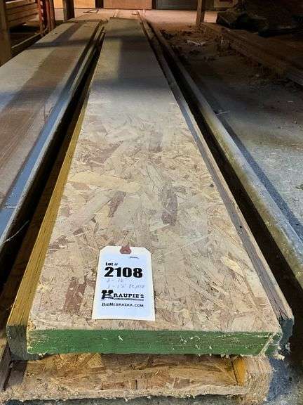 2 - 16' x 12" Wood I Beams & 1 - 12' x 1 1/4" Particle Board ALL FOR ...