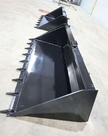 78 in. Skid Steer Bucket With Teeth - Kraupie's Real Estate & Auctioneers
